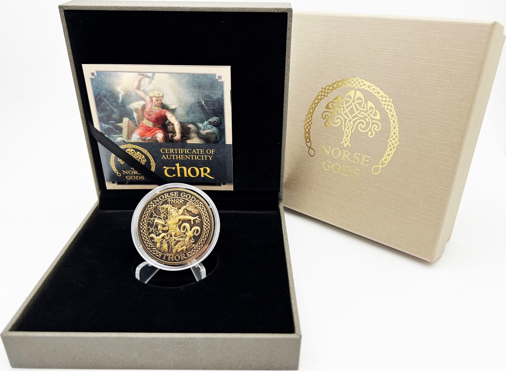 Cook Islands 2023 10$ Norse Gods THOR 1 oz Gold Coin | MA-Shops