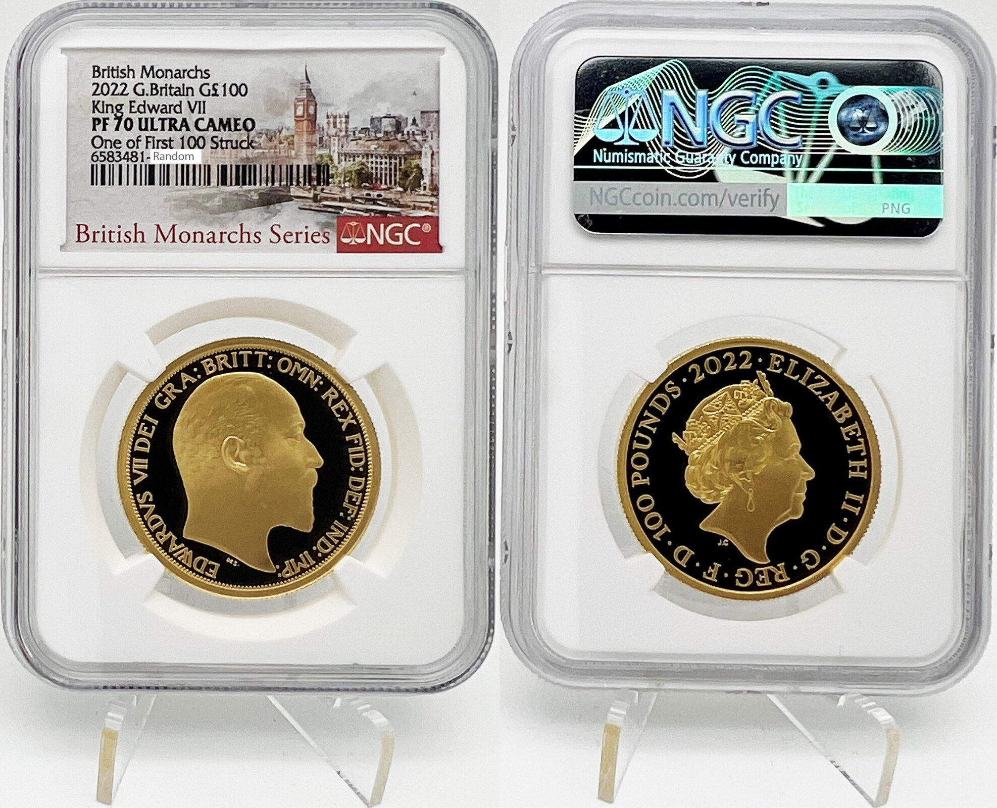 Great Britain UK 2022 100 Pounds British Monarchs King Edward VII 1 oz ...