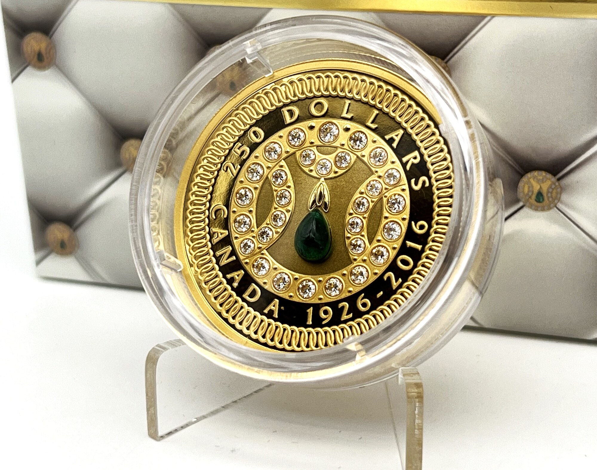 Canada 250$ 2016 A Celebration of Her Majesty’s 90th Birthday Emerald ...