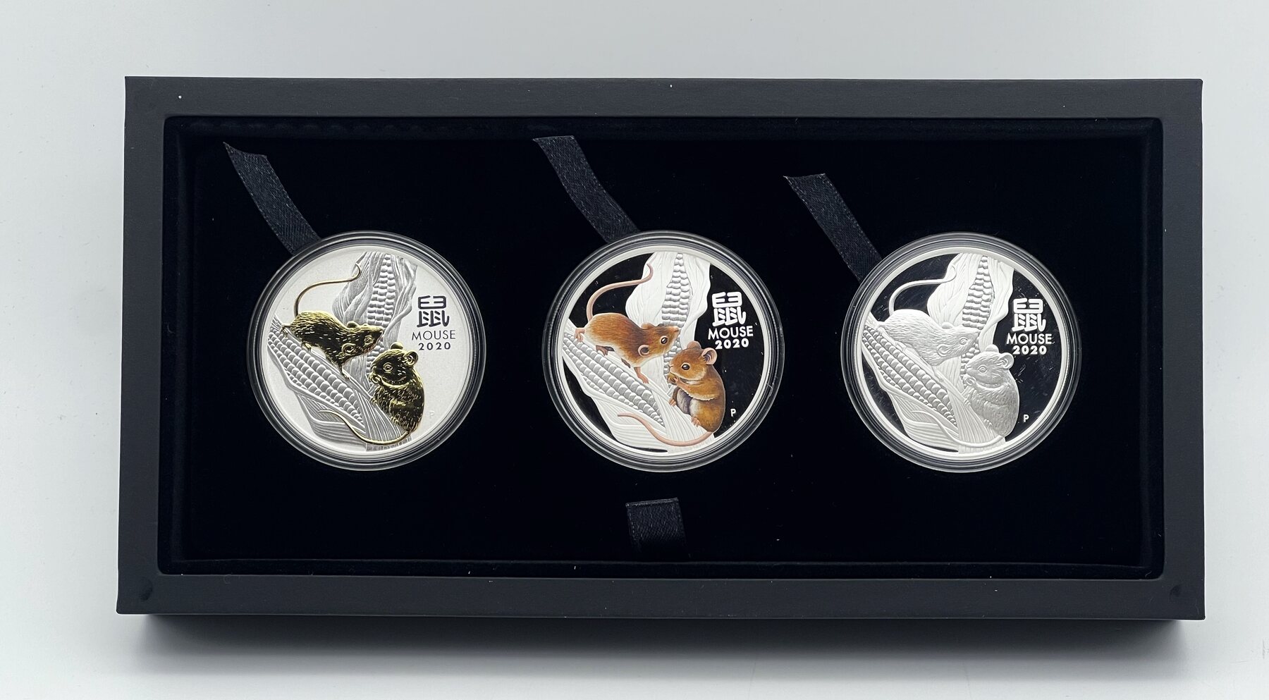 Australia 1$ 2020 YEAR OF THE MOUSE Lunar Series III 3 x 1 oz Silver Coins | MA-Shops