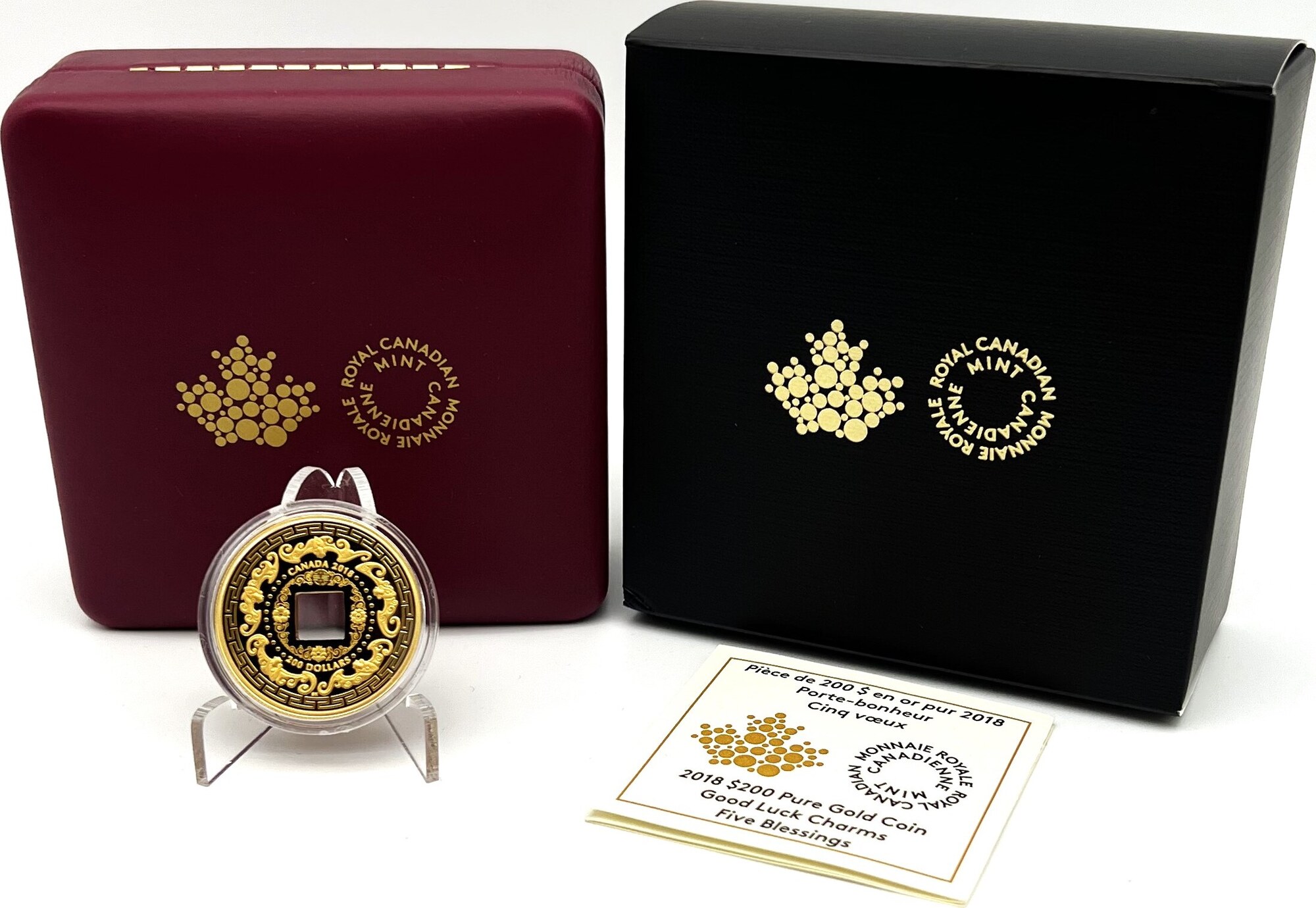 Canada 200$ 2018 FIVE BLESSINGS Good Luck Charms Gold Coin | MA-Shops