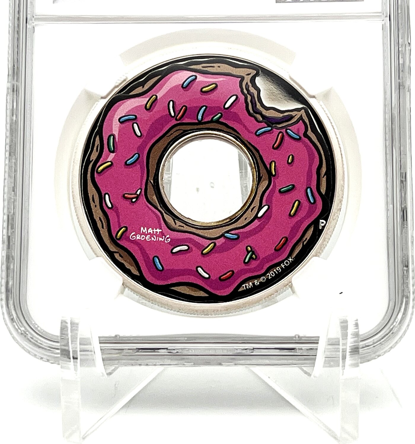 Tuvalu 1$ 2019 DONUT Simpsons 1 oz Silver Coin NGC PF70 | MA-Shops