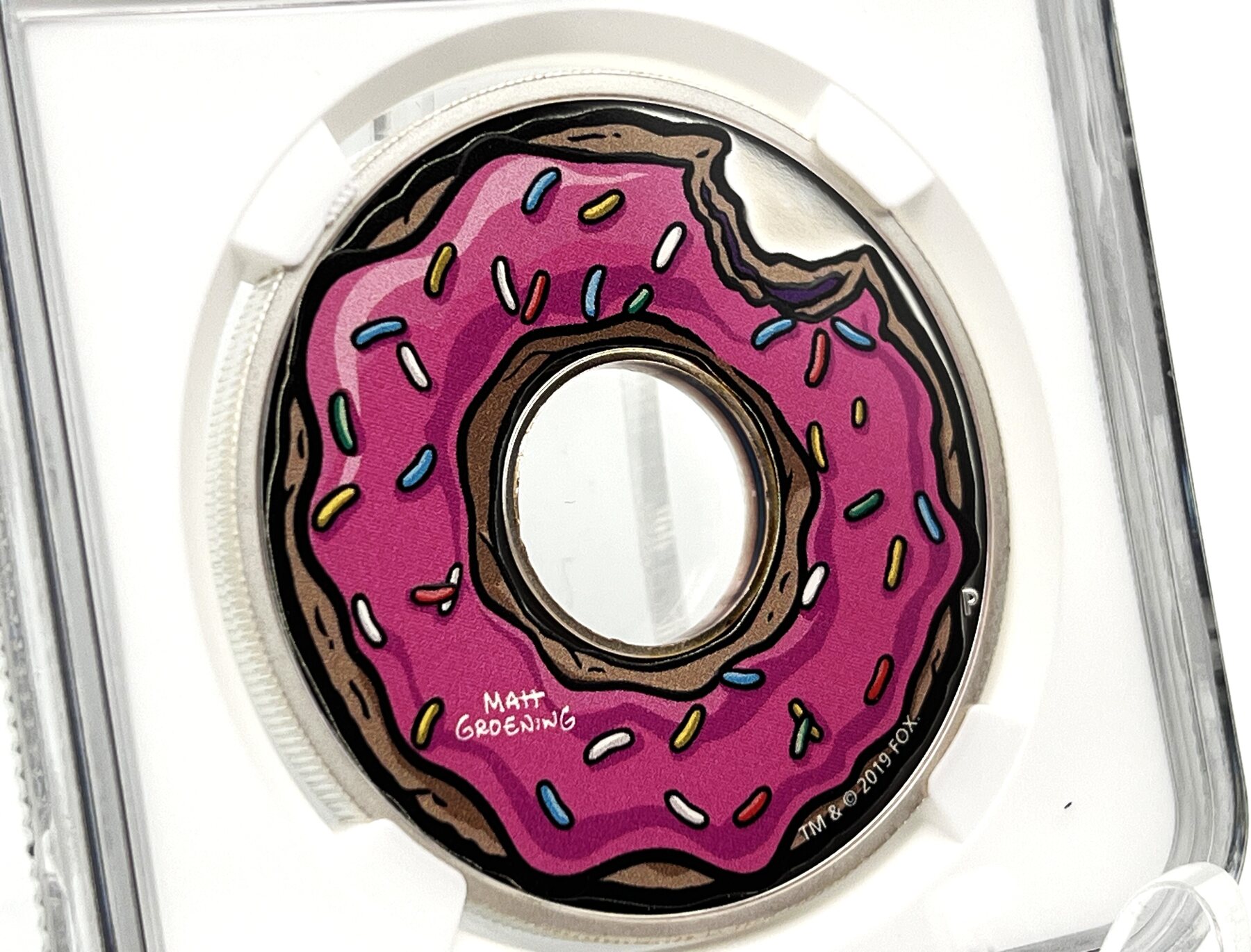 Tuvalu 1$ 2019 DONUT Simpsons 1 oz Silver Coin NGC PF70 | MA-Shops
