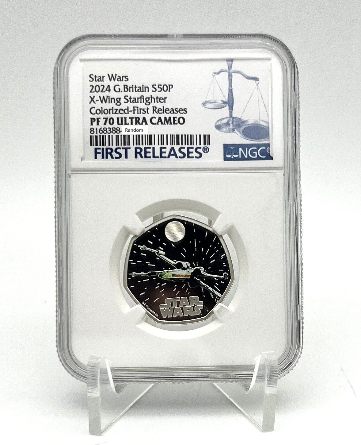 Great Britain 50 Pence 2024 STAR WARS X-Wing Starfighter Silver Proof ...