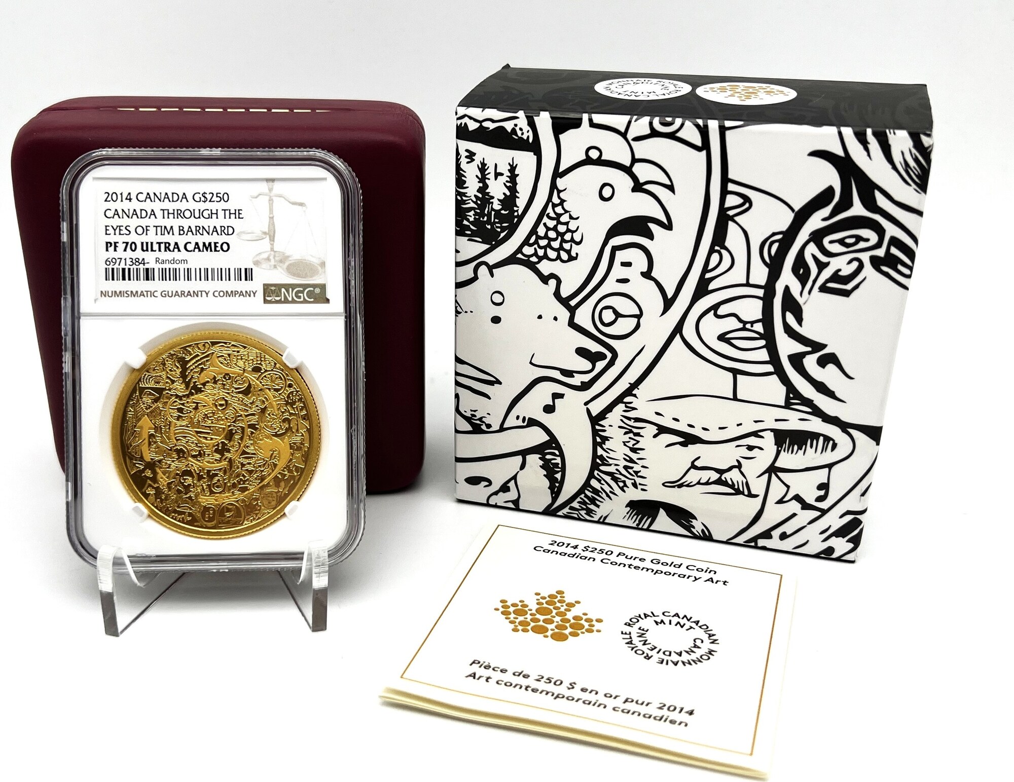 Canada 250$ 2014 Through the Eyes of Tim Barnard 2 oz Pure Gold Coin ...