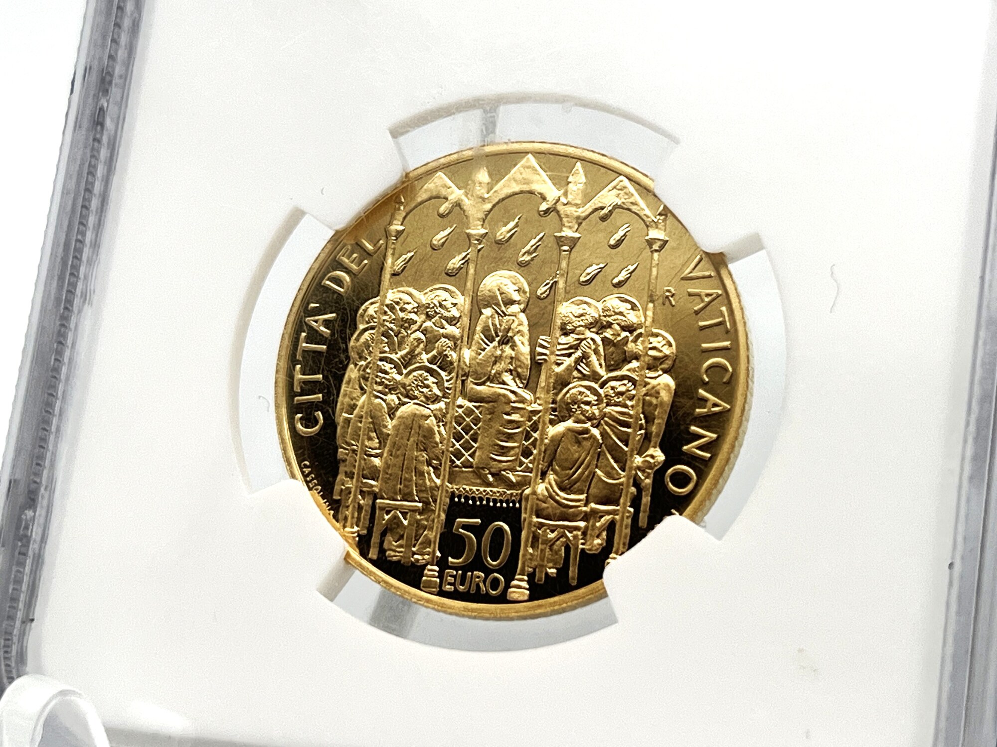 Vatican 50 Euro 2006 Pope Benedict XVI Sacraments Christian Gold Coin ...