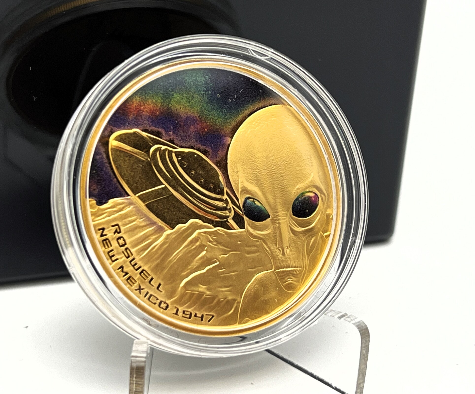 Niue 100$ 2022 ROSWELL 75th Anniversary Flying Saucer UFO 1oz Gold ...