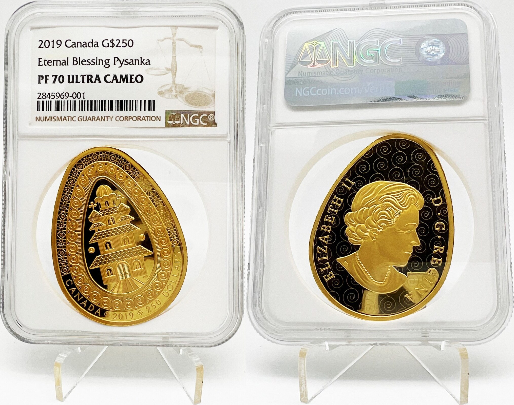 Canada 2019 250$ Eternal Blessing Pysanka Pure Gold Coin #1 NGC PF70 ...