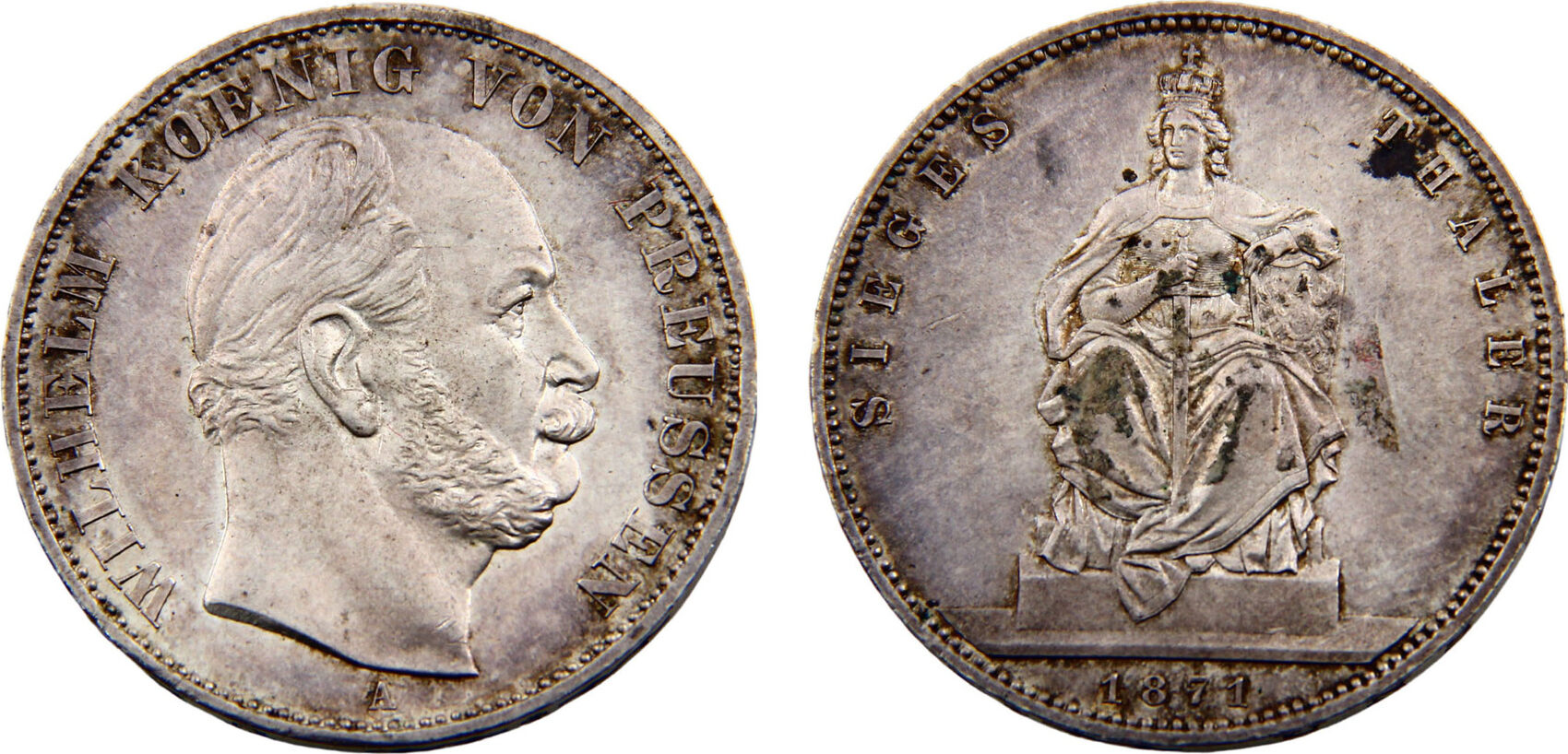 1871 A Berlin mint Germany States Kingdom of Prussia Wilhelm I 1871 A 1 ...