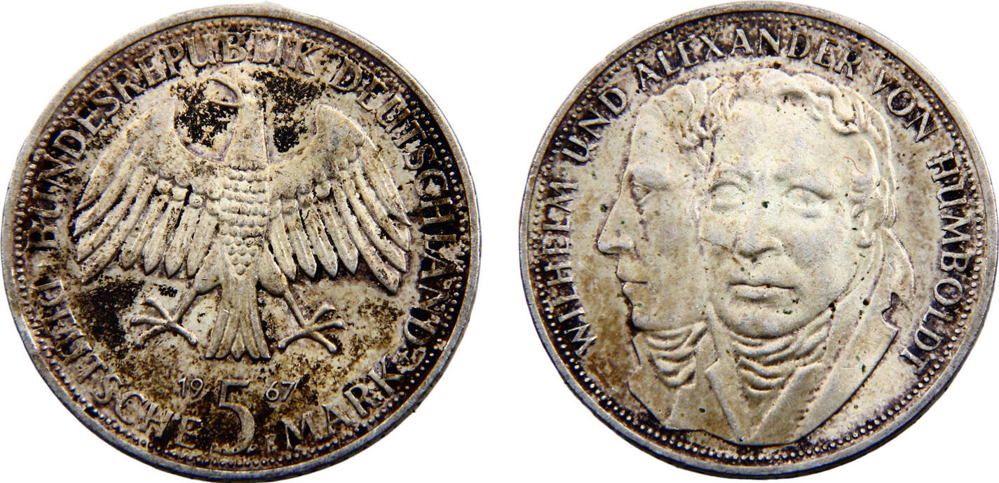 1967 F Stuttga mint Germany Federal republic 1967 F 5 Deutsche Mark ...