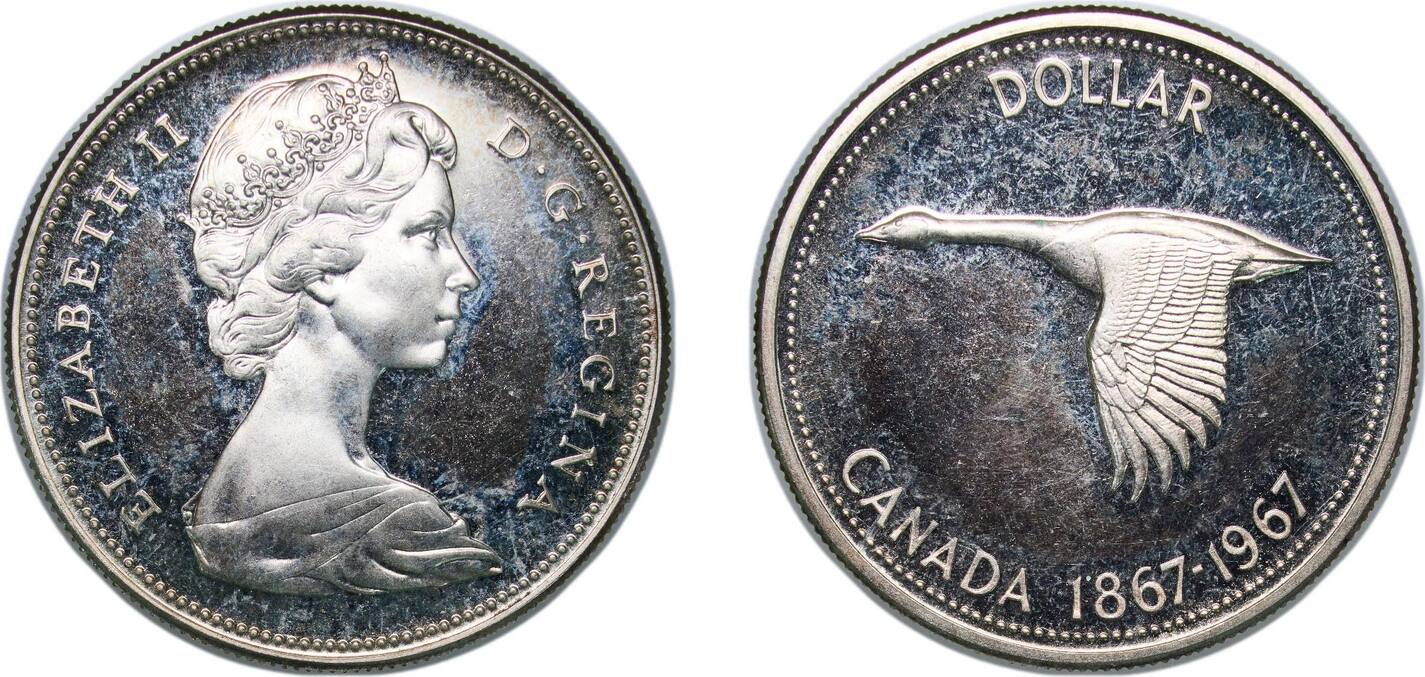 1967 Royal Canadian Mint Canada British Dominion 1967 1 Dollar ...