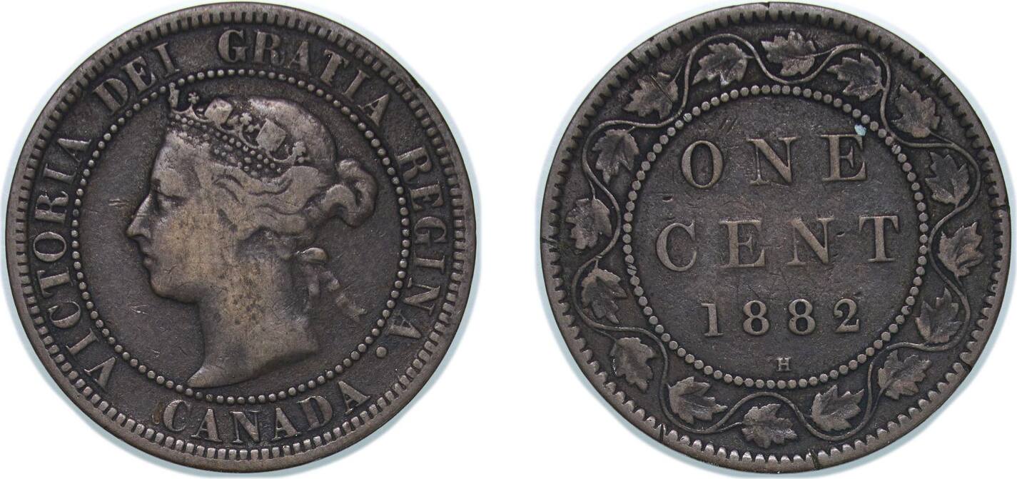 1882 H Royal Canadian Mint Canada British Dominion 1882 H 1 Cent ...