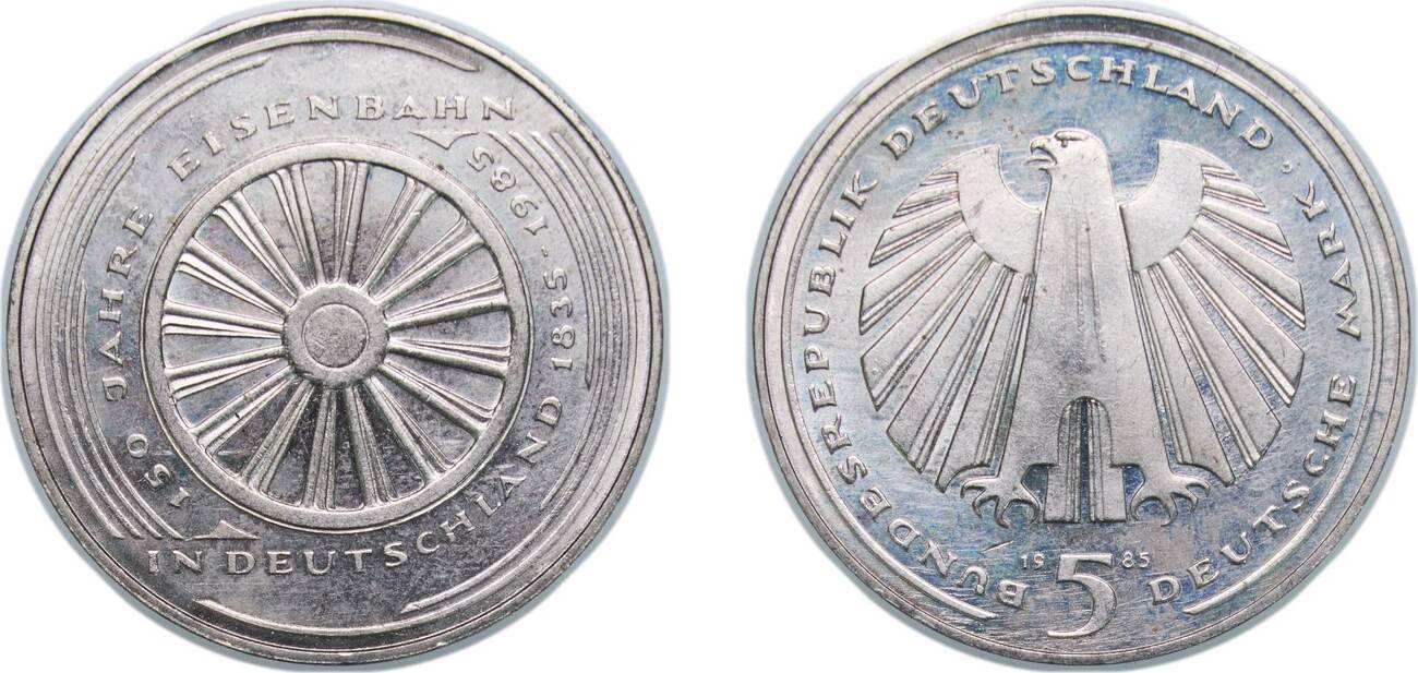 1985 G Staatliche Münze B Germany Federal Republic of Germany 1985 G 5 ...