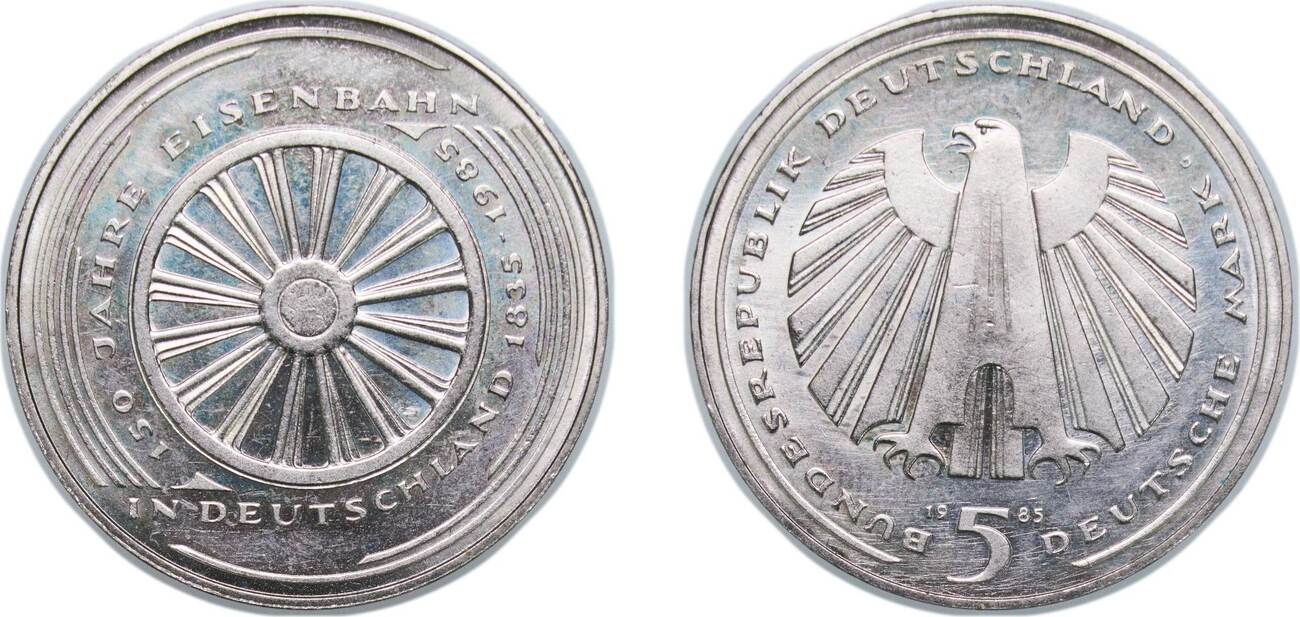 1985 G Staatliche Münze B Germany Federal Republic of Germany 1985 G 5 ...