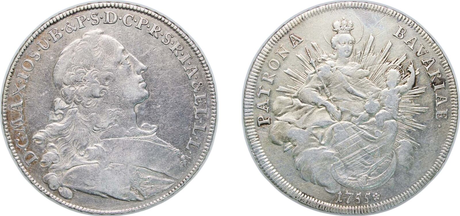 Germany Electorate of Bavaria German states 1755 1 Thaler - Maximilian ...