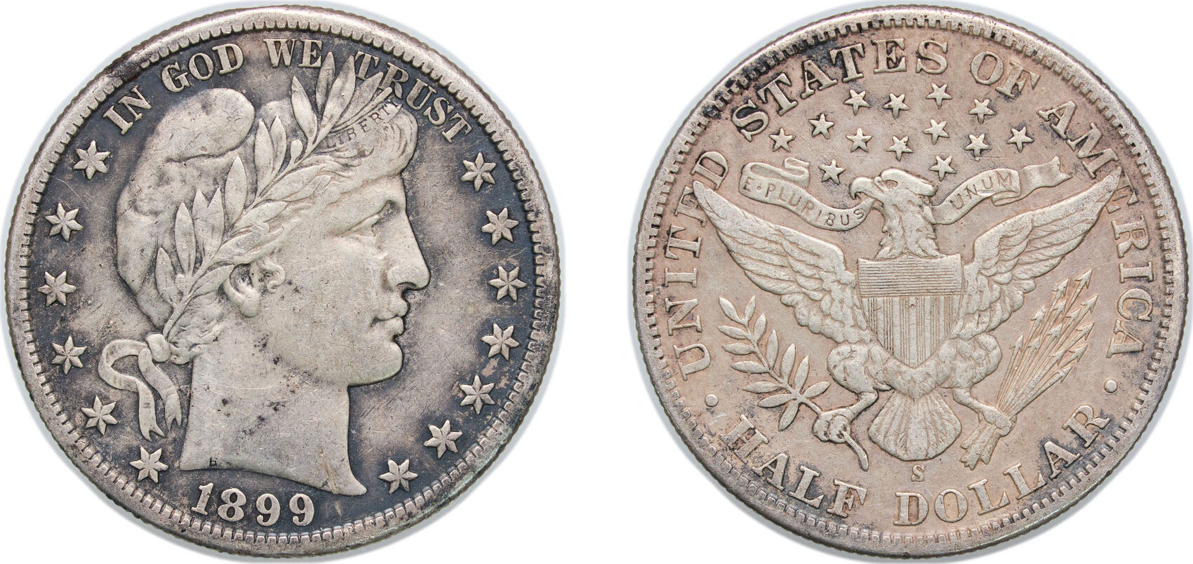 1899 S San Francisco Mint United States Federal republic 1899 S ½ ...