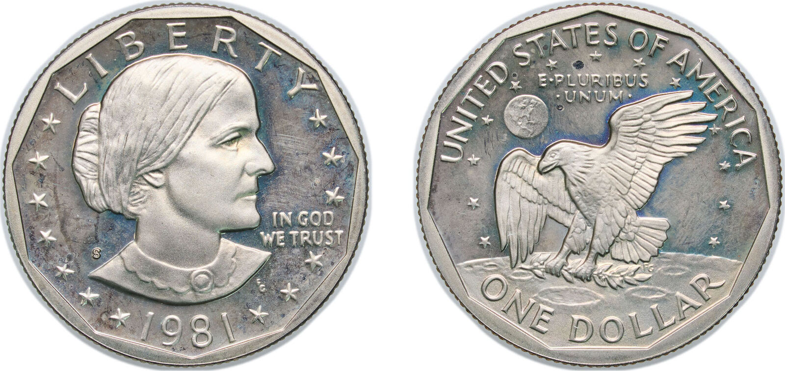 United States Federal republic 1981 S 1 Dollar Susan B. Anthony Dollar ...