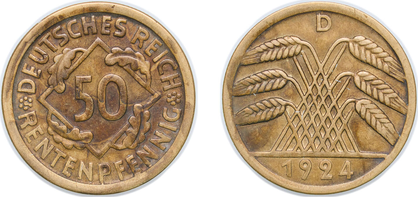 1924 D Munich Mint Germany Germany - 1871-1948 Weimar Republic 1924 D ...