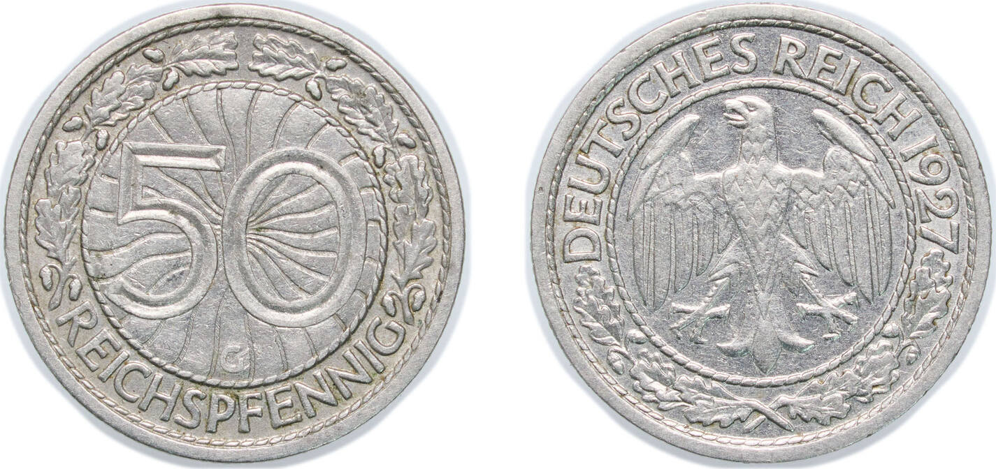 1927 G Staatliche Münze Baden-Wü Germany Germany - 1871-1948 Weimar ...