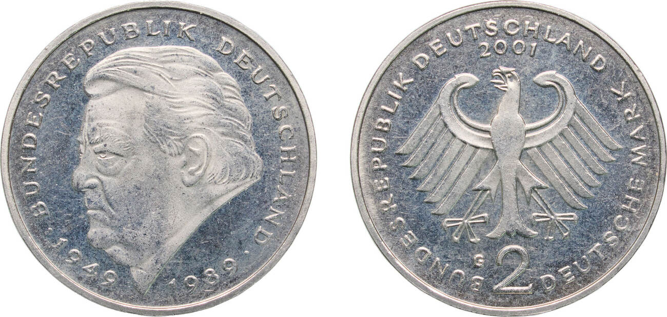 2001 G Staatliche Münze B Germany Federal Republic of Germany 2001 G 2 ...