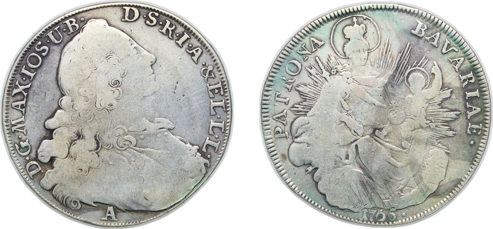 1 Thaler 1765 A Amberg Mint Germany Electorate of Bavaria German states ...