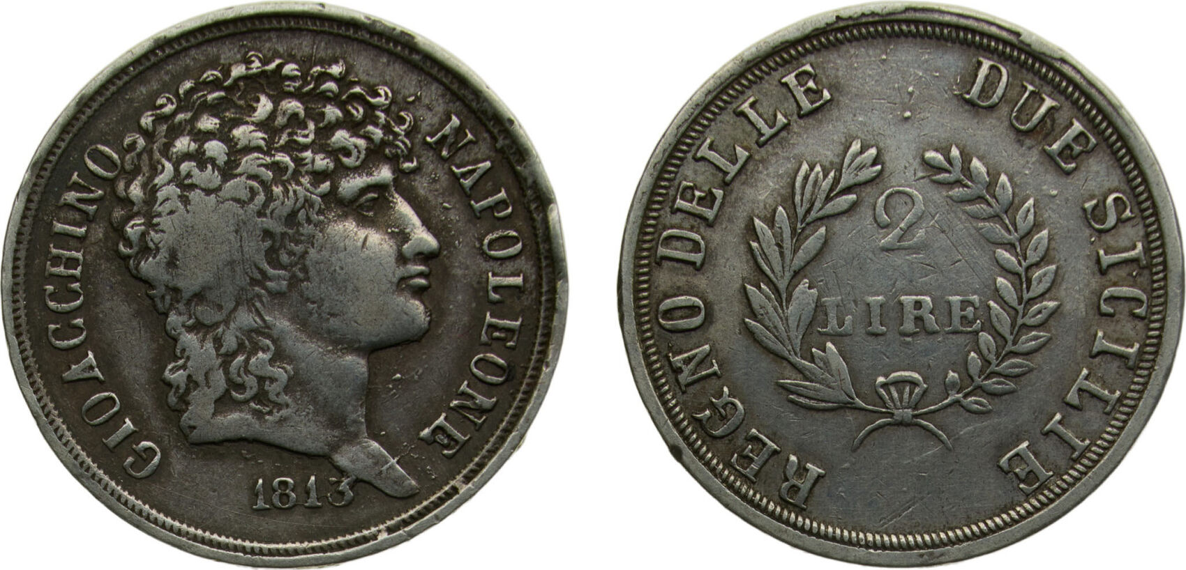 Italy Italian states Kingdom of Naples 1813 2 Lire - Joachim Murat ...