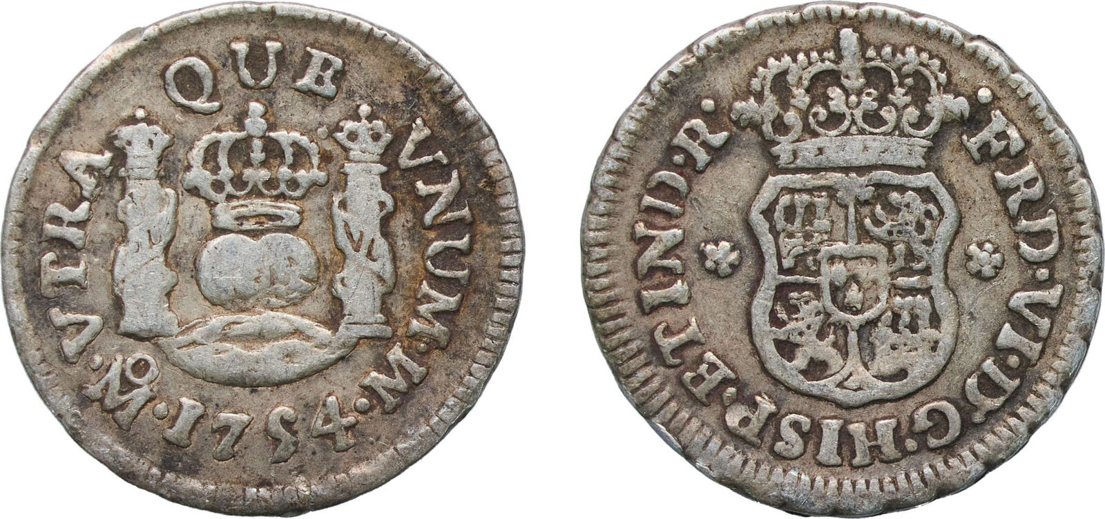 1751 Mo Mexico City Mint Mexico Spanish colony 1751 Mo ½ Real ...