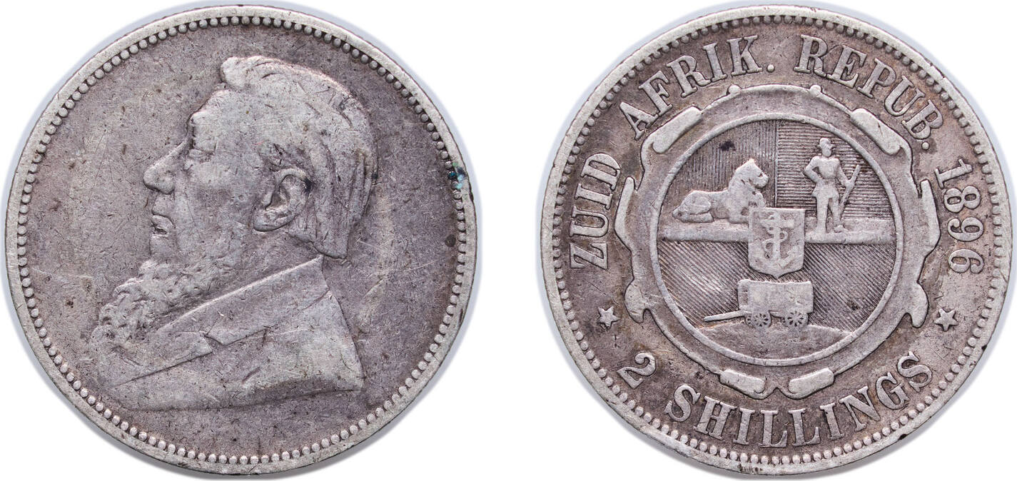1896 Pretoria Mint South Africa South African Republic 1896 2 Shillings (Zuid Afrikaansche ...