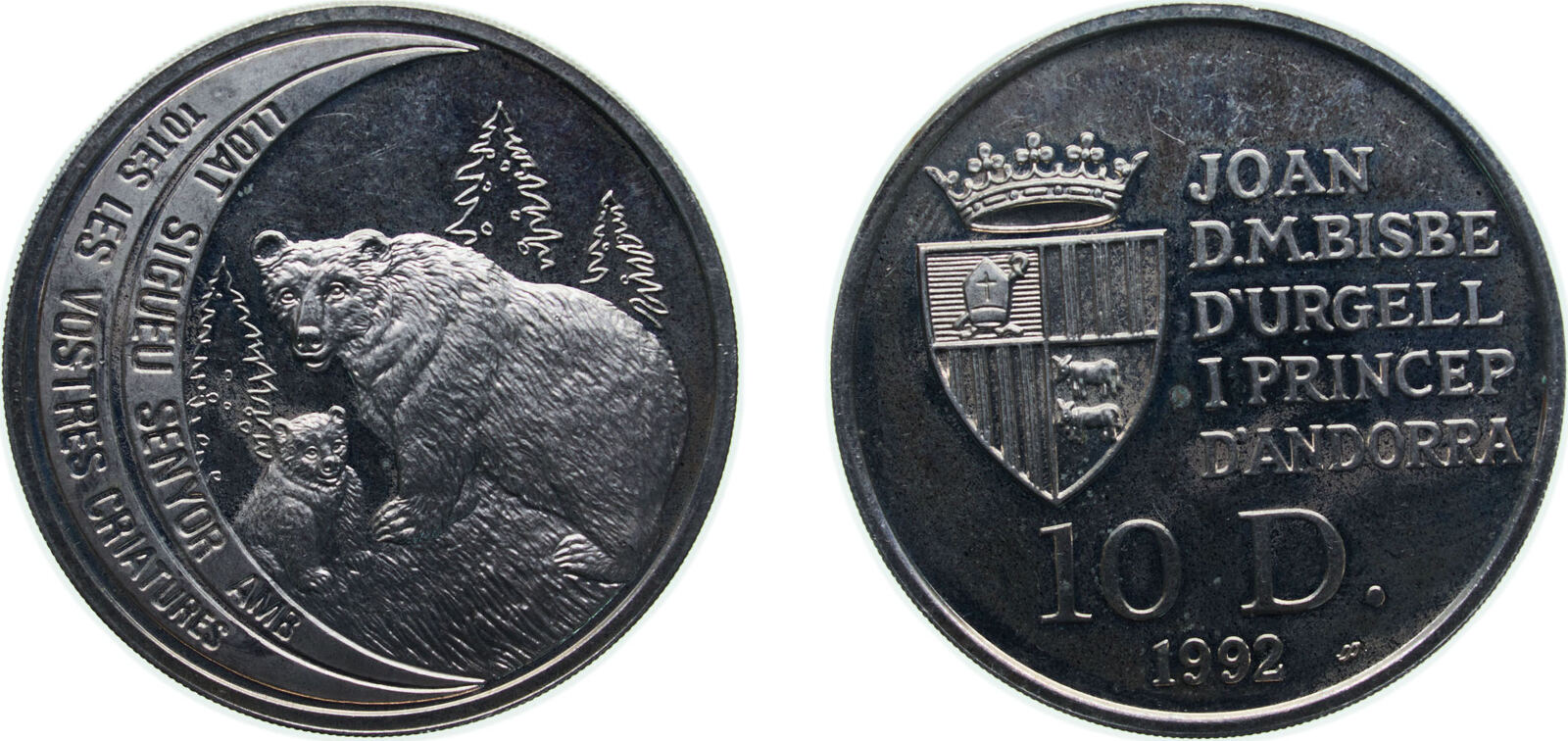 1992 Singapore Mint Andorra Principalty 1992 10 Diners - Joan Martí i ...