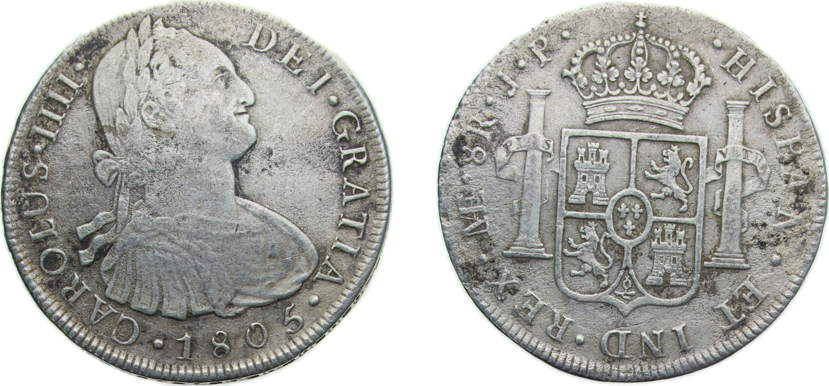 1805 LIMAE JP Lima mint Peru Spanish colony 1805 LIMAE JP 8 Reales ...