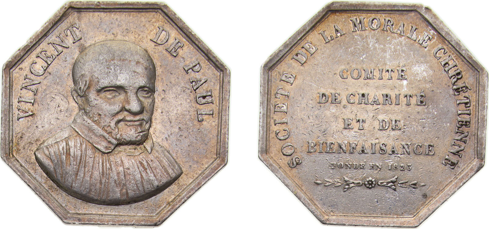 NULL France ND Jeton - SOCIETE DE LA MORALE CHRETIENNE Silver 11.8g XF ...