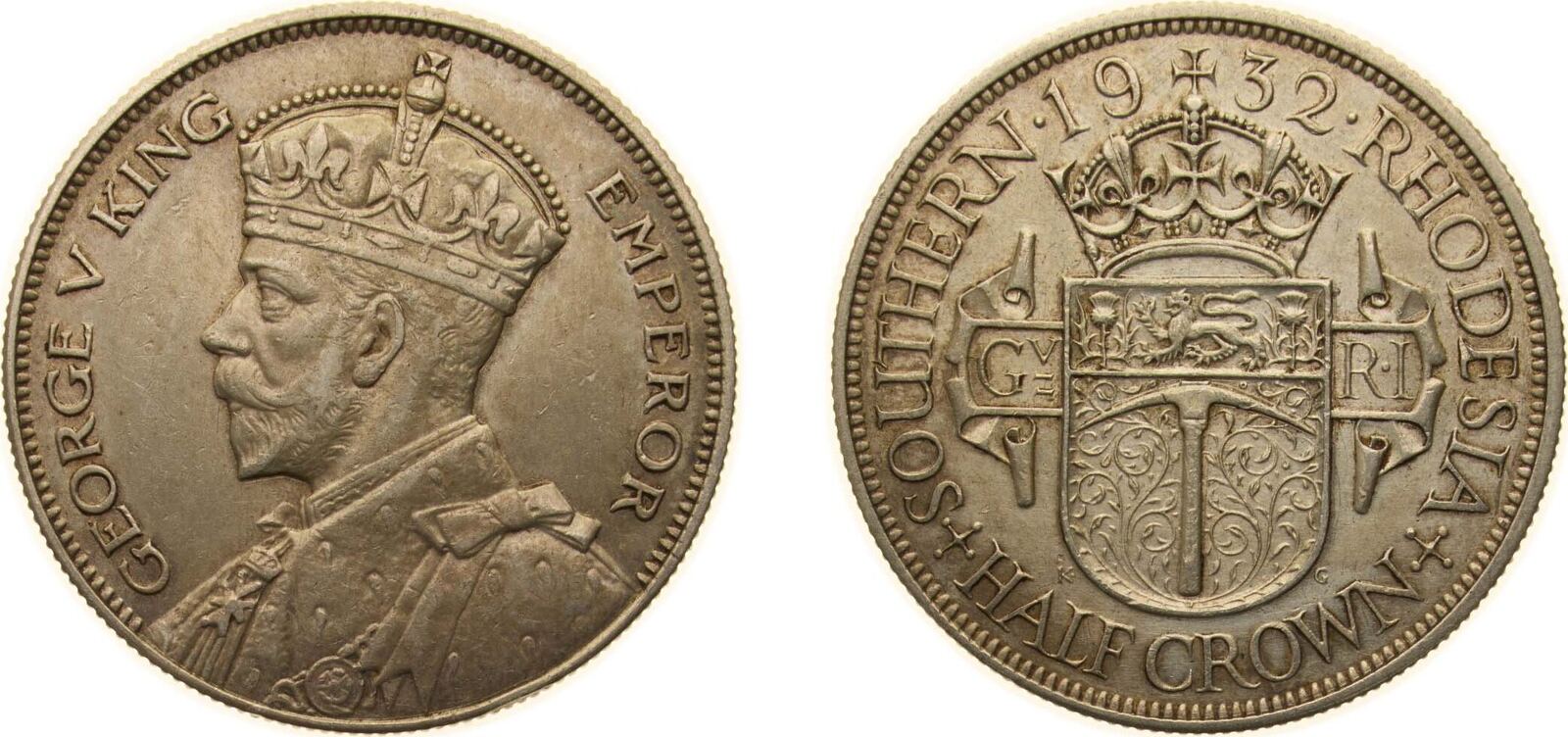 1932 Royal Mint (Tower Hi Zimbabwe Southern Rhodesia British colony ...