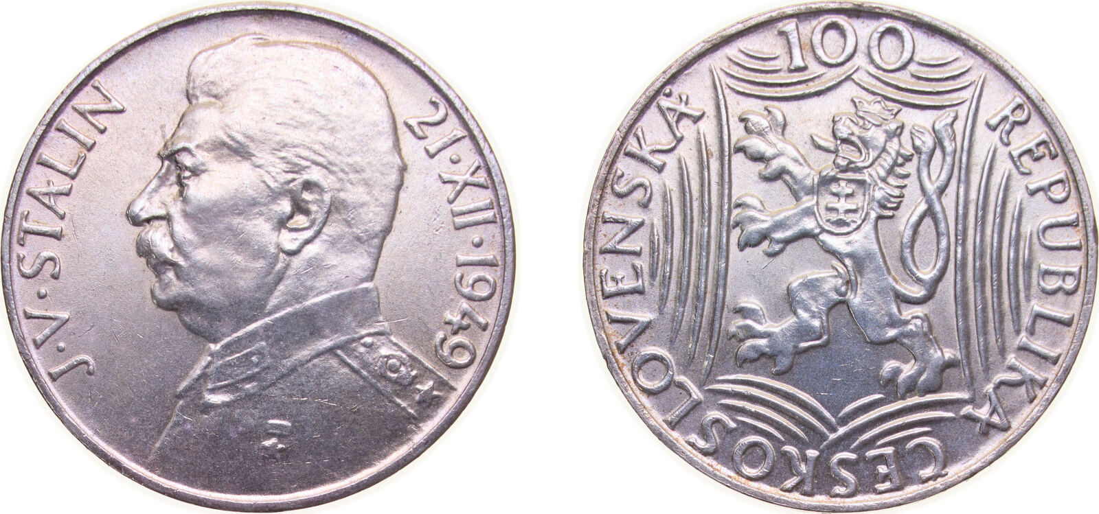 Czechoslovakia People's Republic 1949 100 Korun (Josef V. Stalin ...