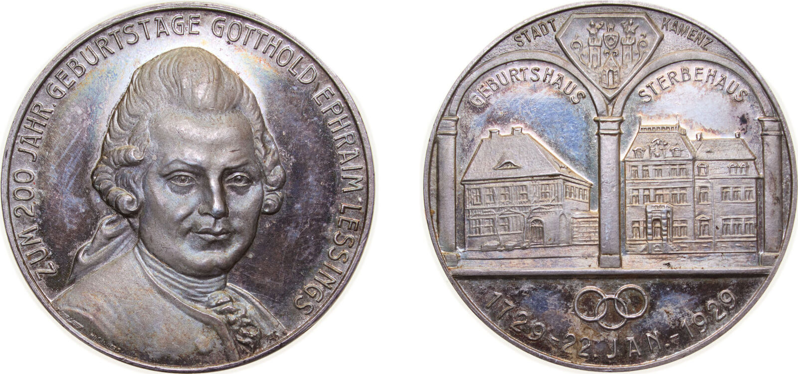 Germany Weimar Republic 1929 Medal - Birthday of playwright Gotthold ...