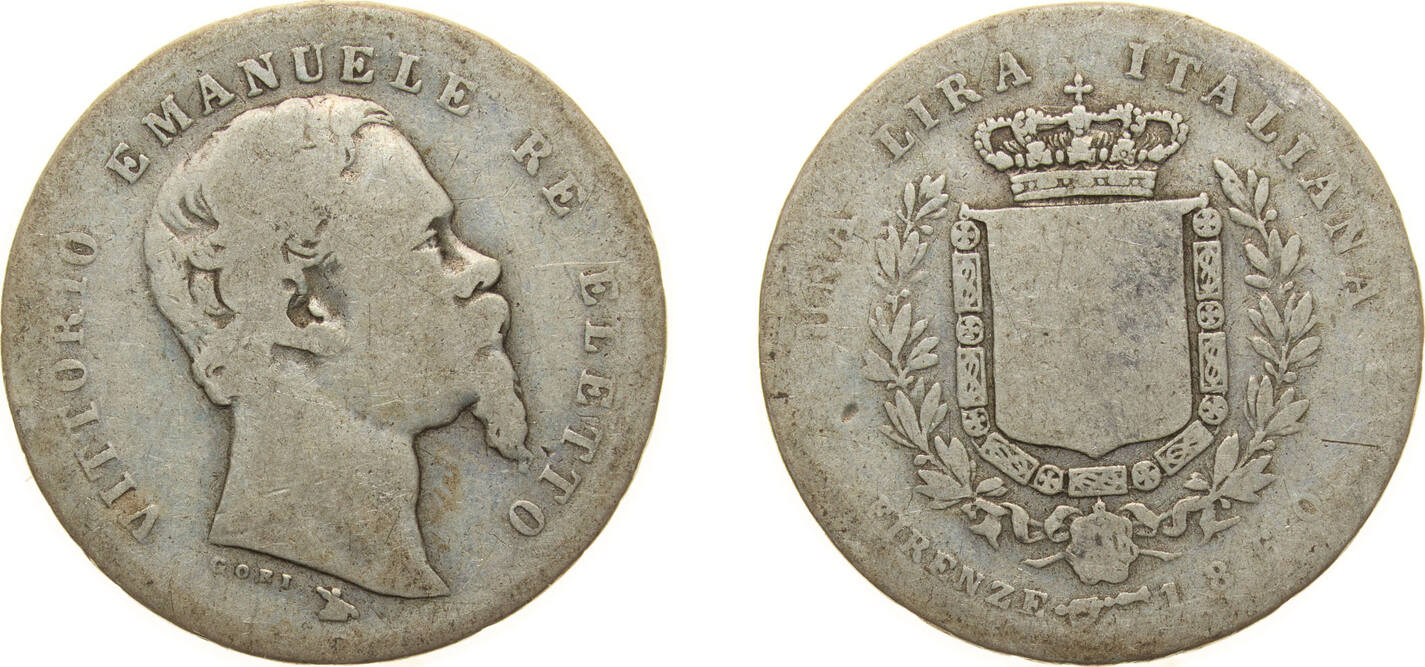 1860 Florence Mint Italy United Provinces of Central Italy Italian ...
