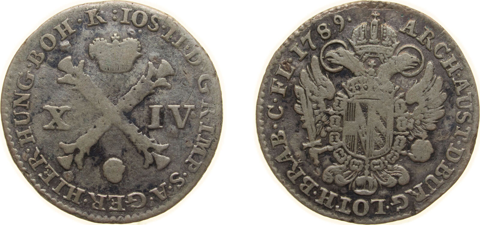 1789 Brussels Mint Belgium Austrian Netherlands Possession 1789 14 Liards / 14 Oorden - Joseph ...