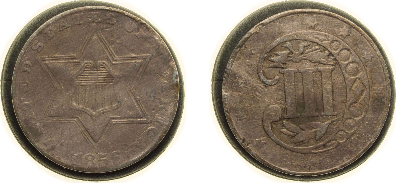 1856 Philadelphia Mint United States Federal republic 1856 3 Cents ...