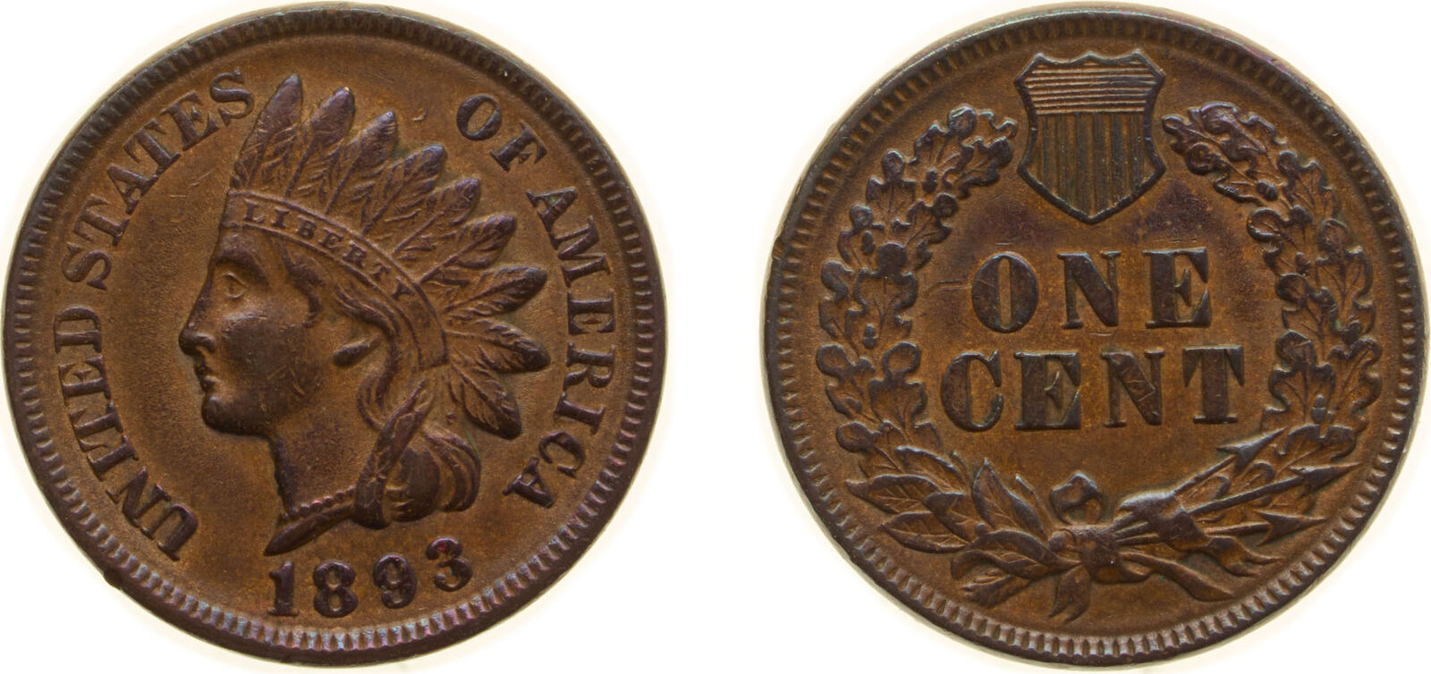 1893 Philadelphia Mint United States Federal republic 1893 1 Cent ...