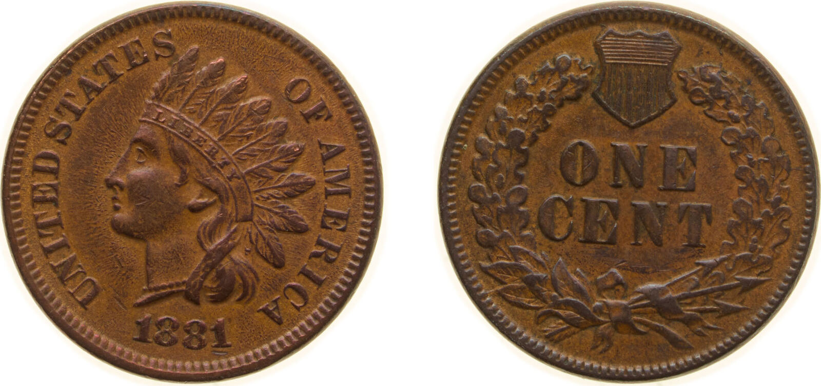 1881 Philadelphia Mint United States Federal republic 1881 1 Cent ...