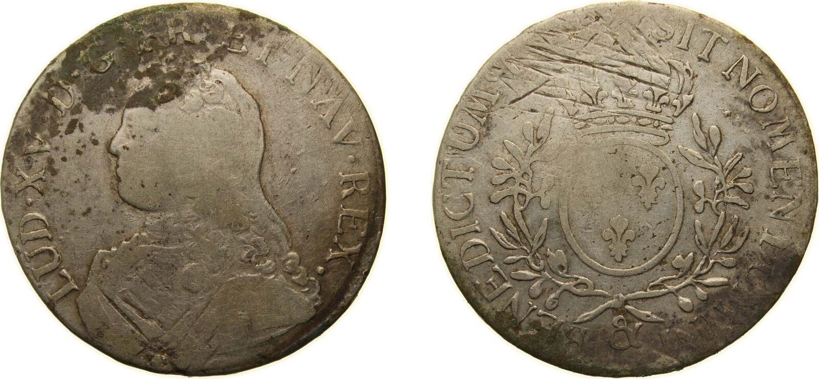 120 Sols 1726-1749 & Aix-en-Provence Mint France Kingdom 1726-1749 & 1 ...
