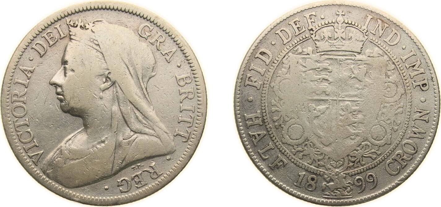 Great Britain United Kingdom 1899 ½ Crown - Victoria (3rd portrait ...