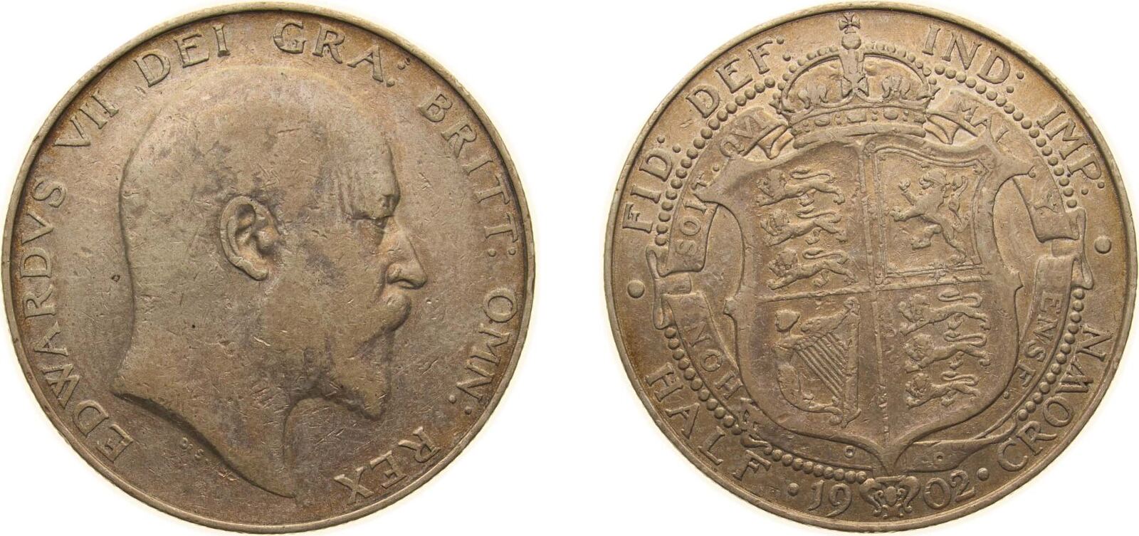 Great Britain United Kingdom 1902 ½ Crown - Edward VII Silver (.925 ...