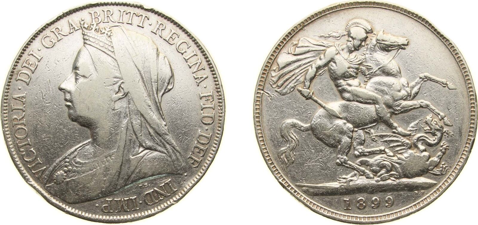 Great Britain United Kingdom 1899 1 Crown - Victoria (3rd portrait ...