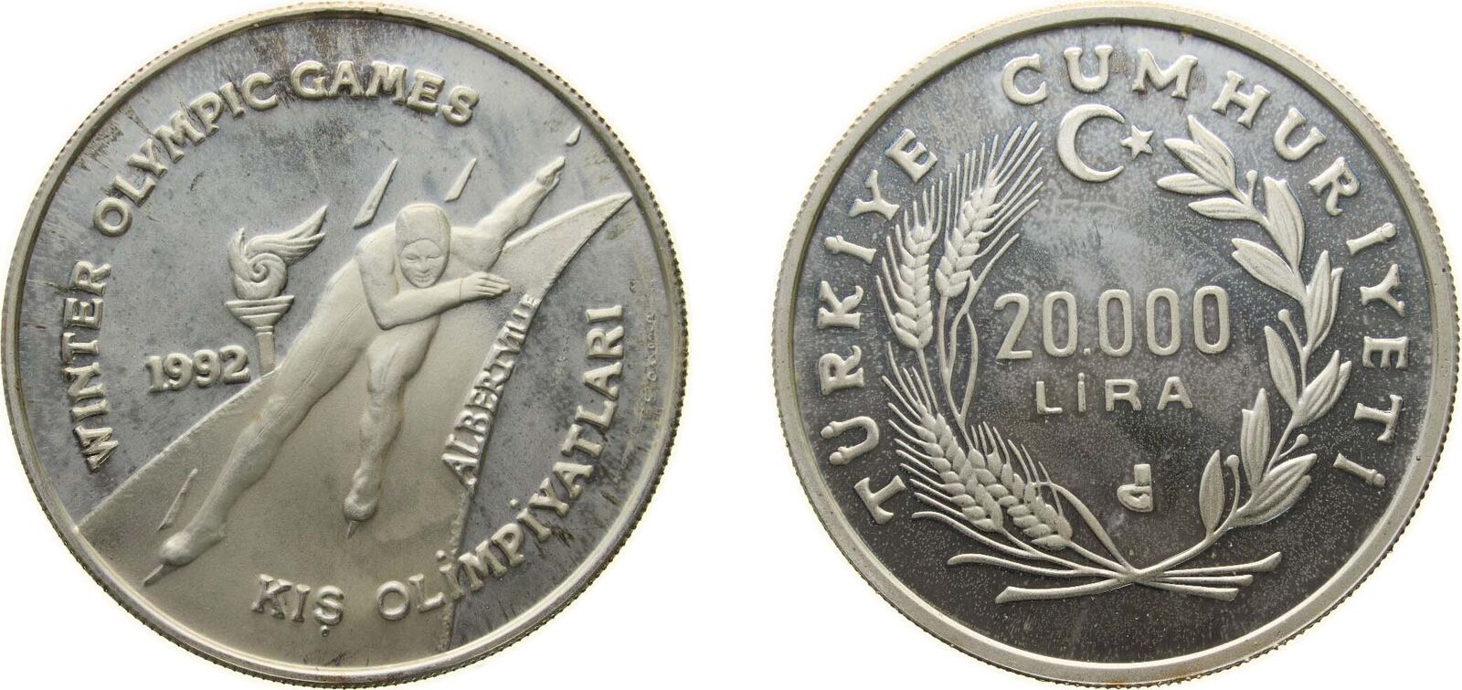 1992 d Turkish State Mint Turkey Republic 1992 d 20000 Lira ...