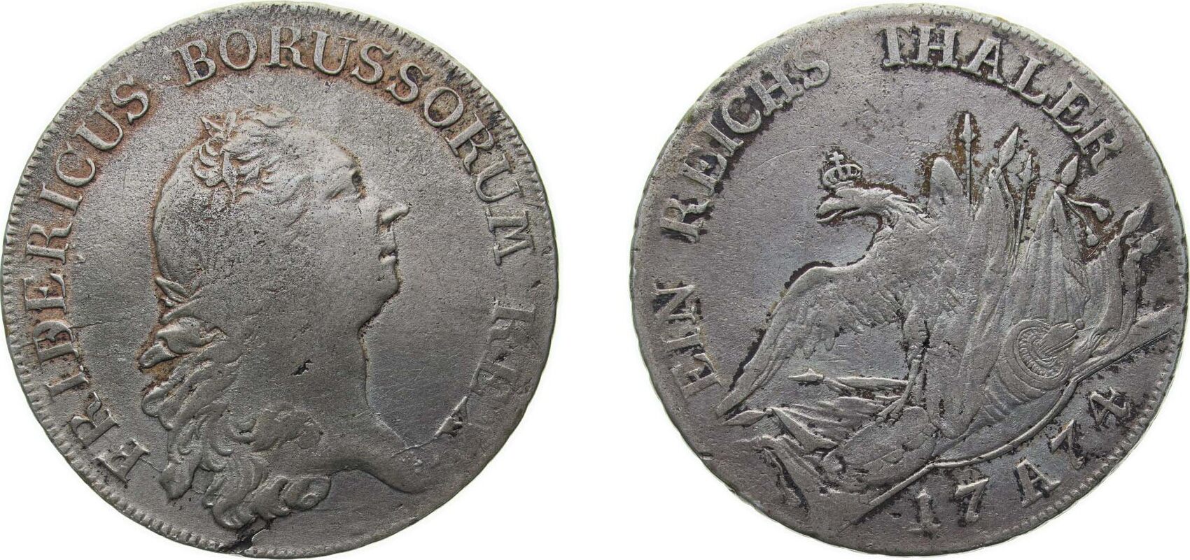 1 Thaler 1774 A Berlin Mint Germany Kingdom of Prussia Holy Roman ...