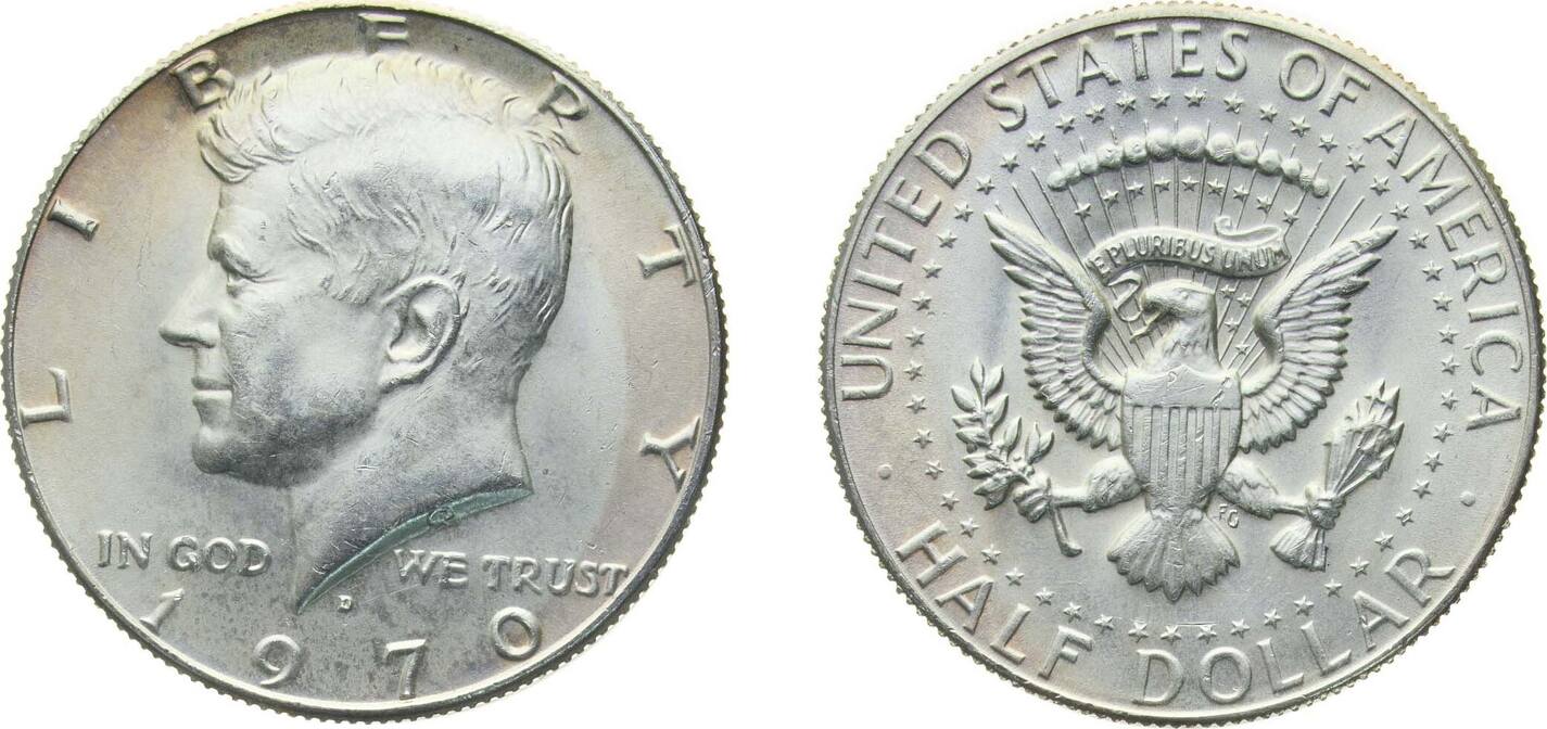 1970 D Denver Mint United States Federal republic 1970 D ½ Dollar ...