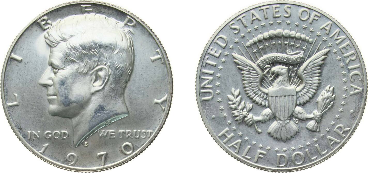 1970 S San Francisco Mint United States Federal republic 1970 S ½ ...
