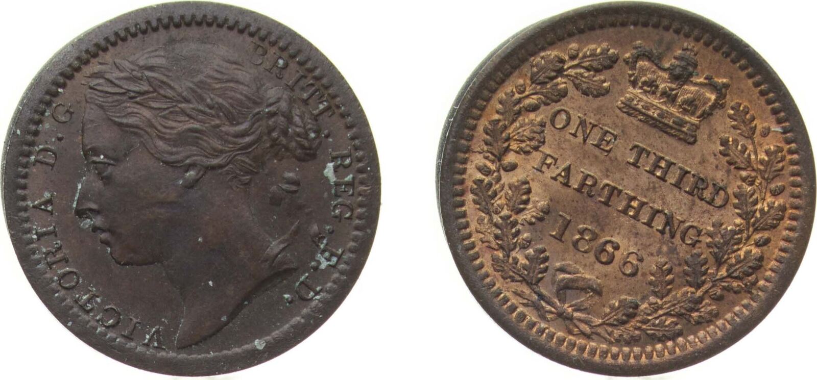 1866 Royal Mint (Tower Hill) Great Britain United Kingdom 1866 ⅓ ...
