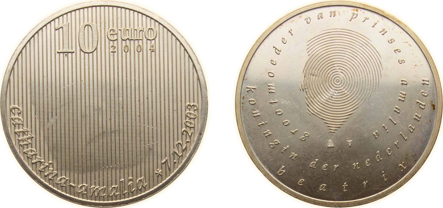 2004 Utrecht Mint Netherlands Kingdom 2004 10 Euro - Beatrix (Birth of ...