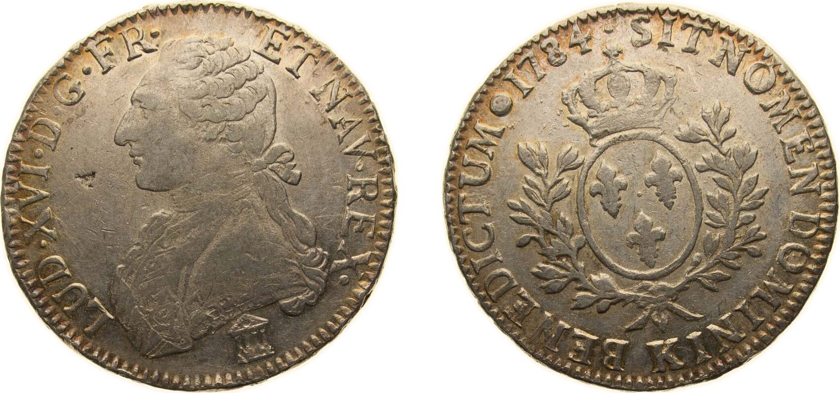 1784 K Bordeaux Mint France Kingdom 1784 K 1 Écu - Louis XVI Silver ...